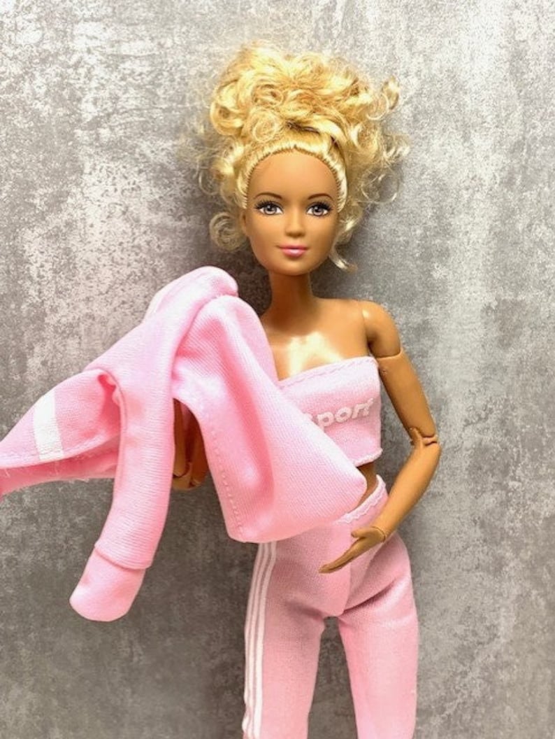 Barbie New Clothes Set Jogging Pants Mock Top Hoodie Includes a Pair of ...