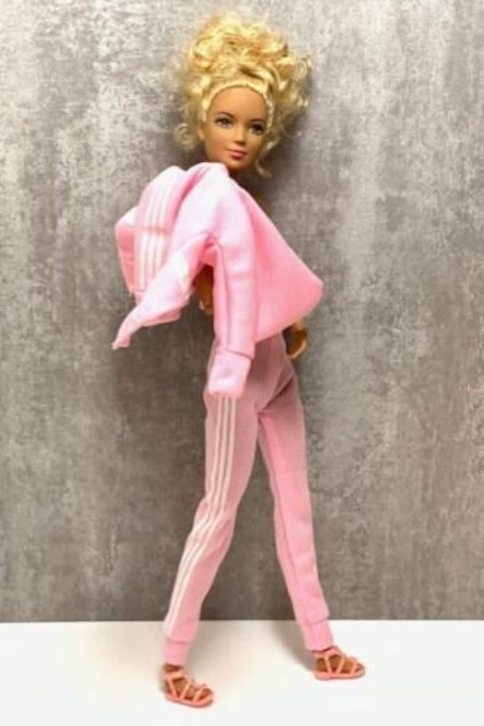 Barbie New Clothes Set Jogging Pants Mock Top Hoodie Includes a Pair of ...