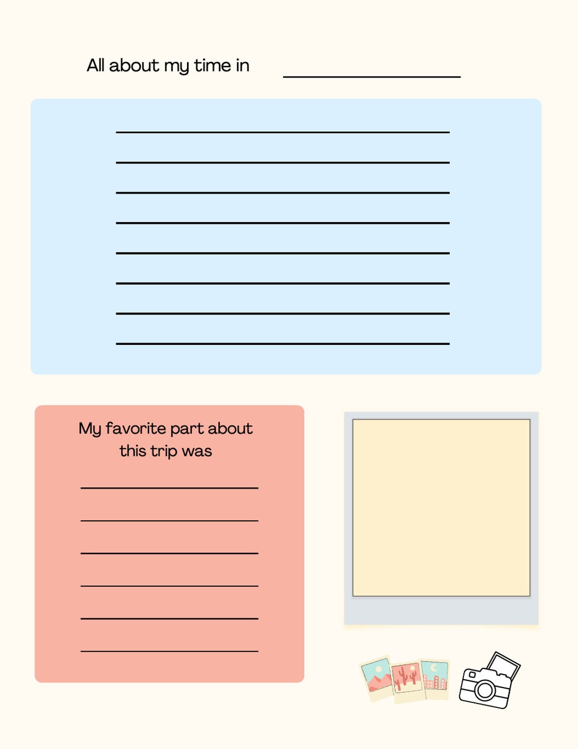 Printable Travel Journal Book - Etsy