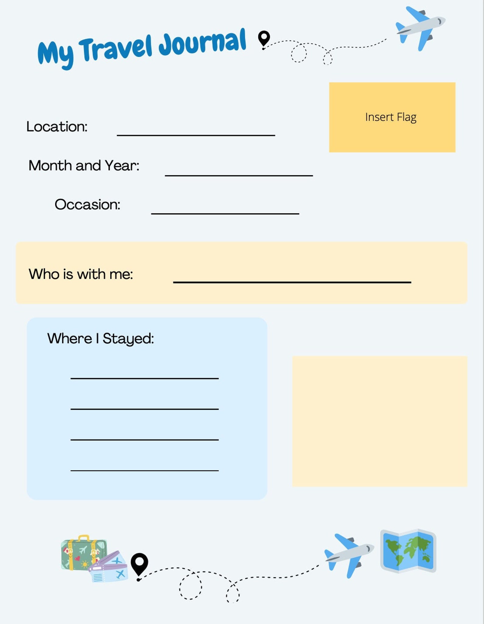 Printable Travel Journal Book - Etsy