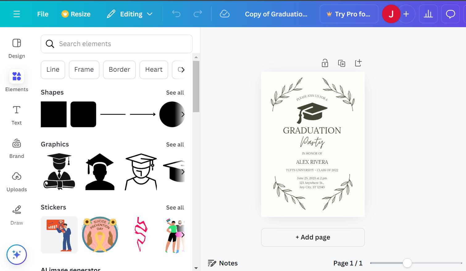 Graduation Party Invitation Template - Etsy