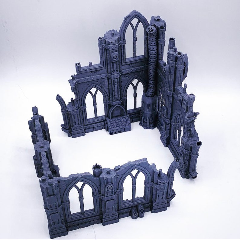 Gothic Ruins Medium Building A Warhammer 40k Tabletop Terrain RPG ...