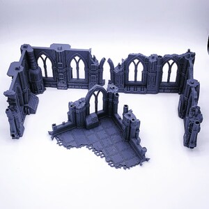 Gothic Ruins Medium Building B Warhammer 40k Tabletop Terrain RPG ...