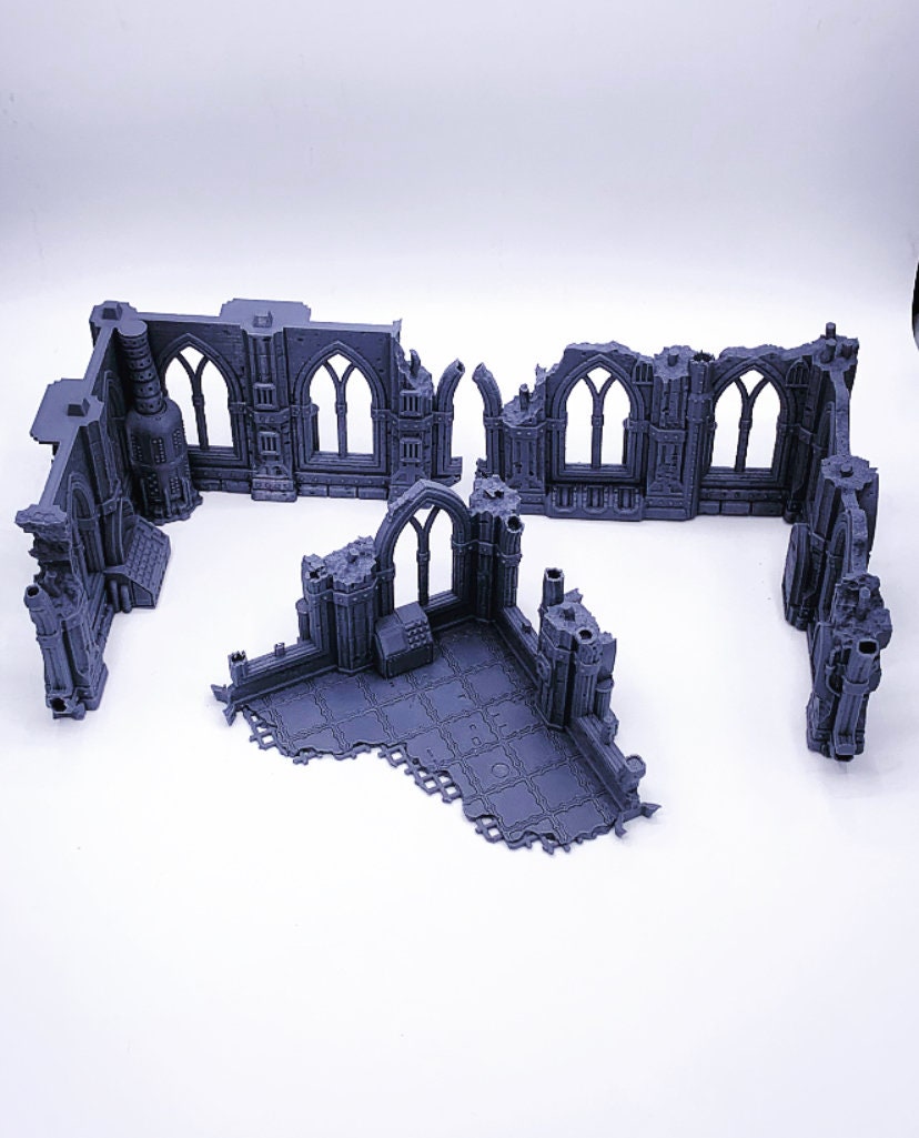 Gothic Ruins Medium Building B Warhammer 40k Tabletop - Etsy