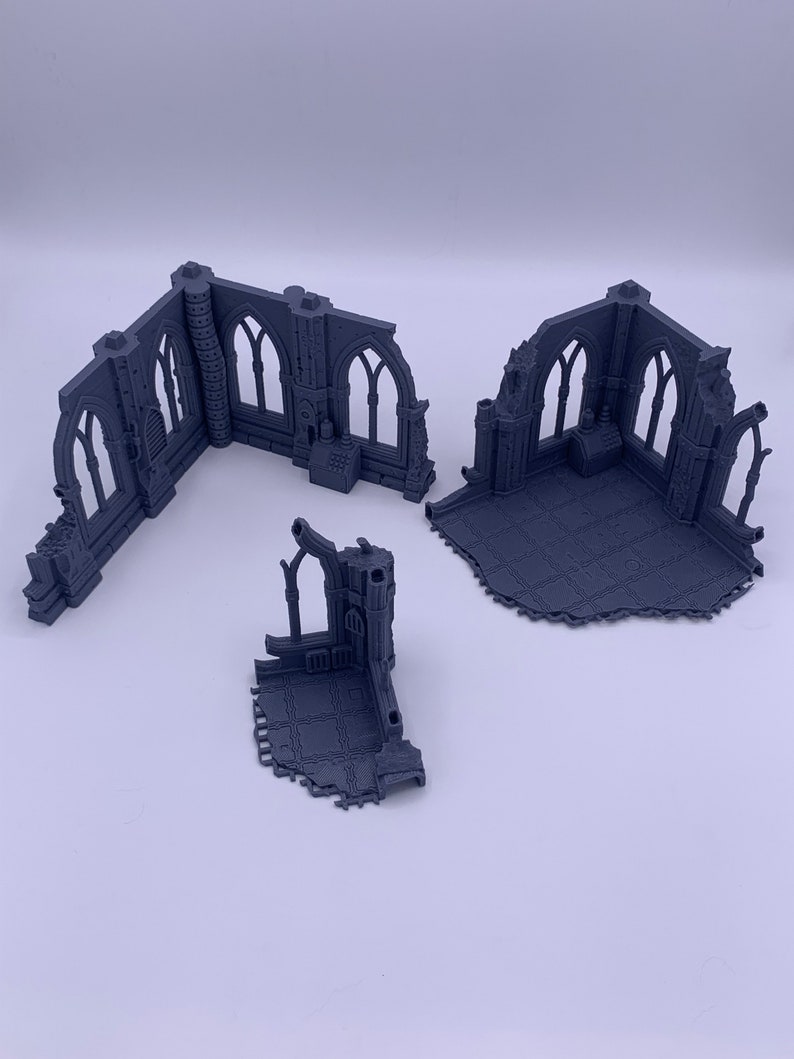 Gothic Ruins Large Building A Warhammer 40k Tabletop Terrain RPG ...