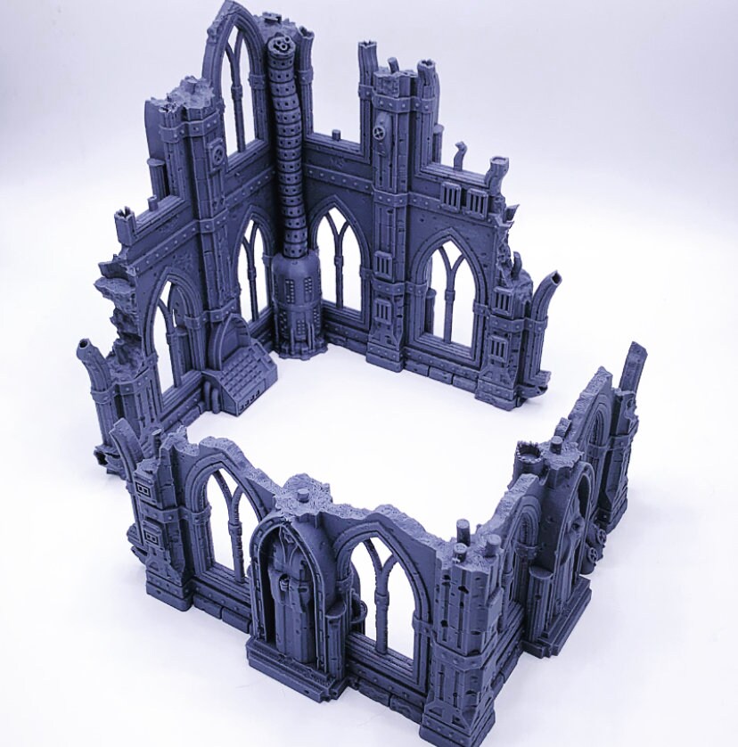 Gothic Ruins Medium Building B Warhammer 40k Tabletop - Etsy