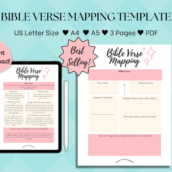 Bible Verse Mapping - Etsy