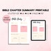 Daily Bible Study Chapter Summary Bible Worksheet - Etsy