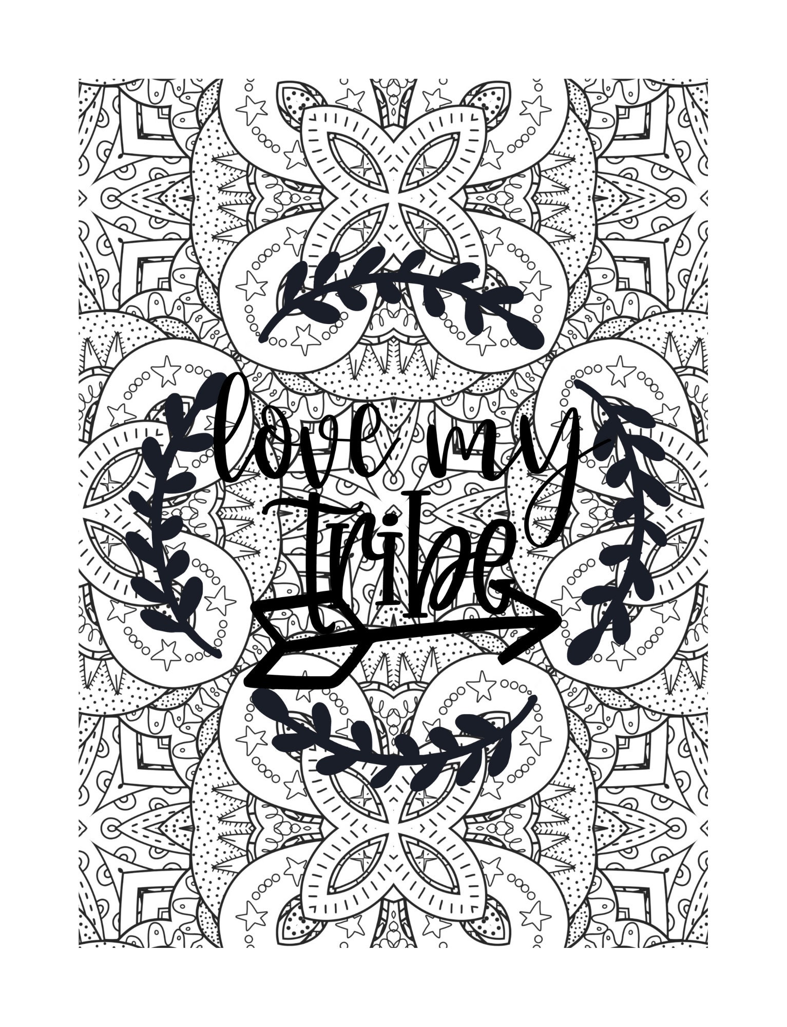 10 Boho Mandala Coloring Sheets - Etsy