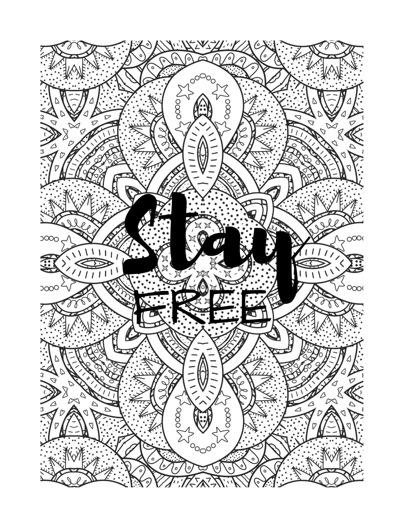 10 Boho Mandala Coloring Sheets - Etsy