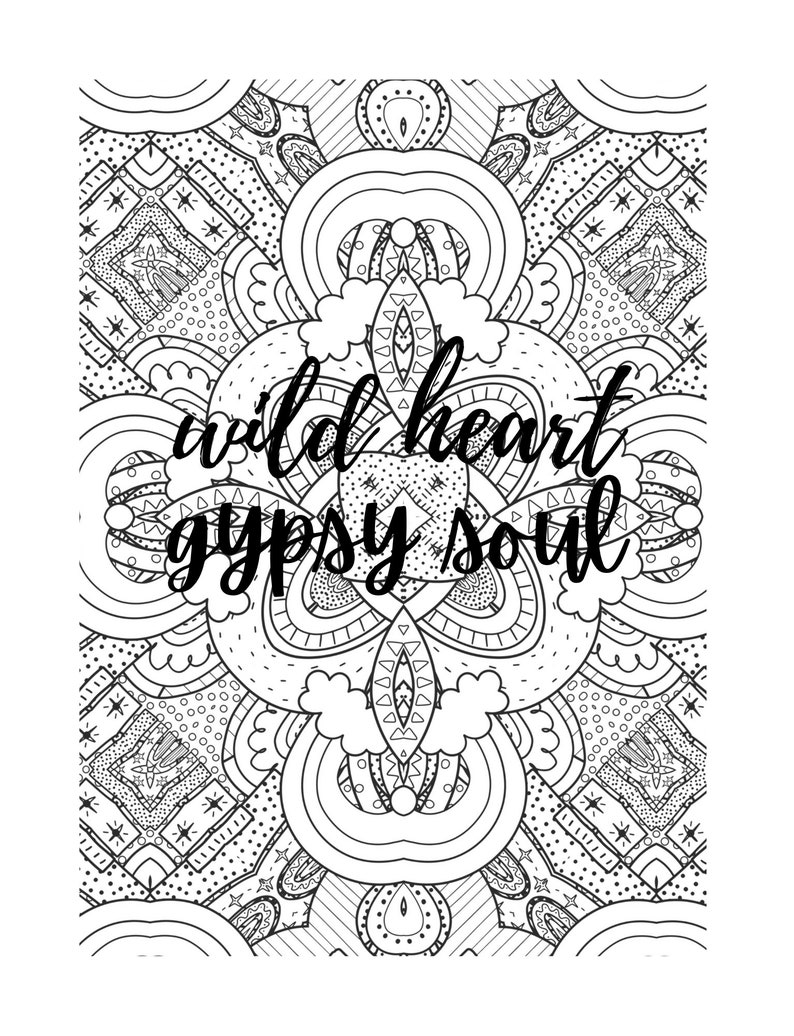 10 Boho Mandala Coloring Sheets - Etsy