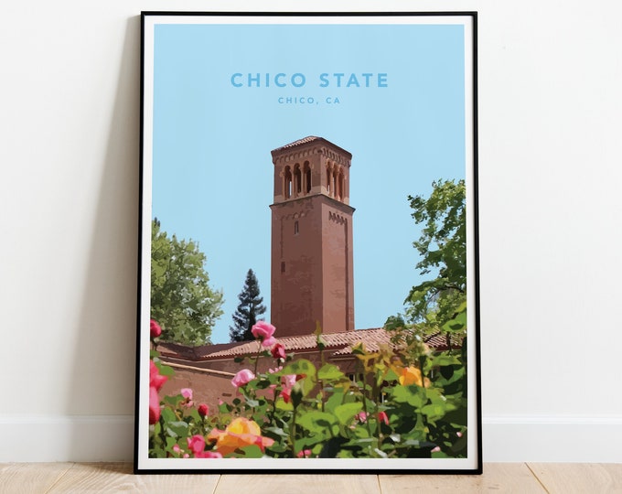 Chico California Poster | Chico State Poster Print | Chico, Ca Wall Art ...