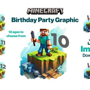Minecraft Birthday PNG Image Download Minecraft Download Minecraft ...