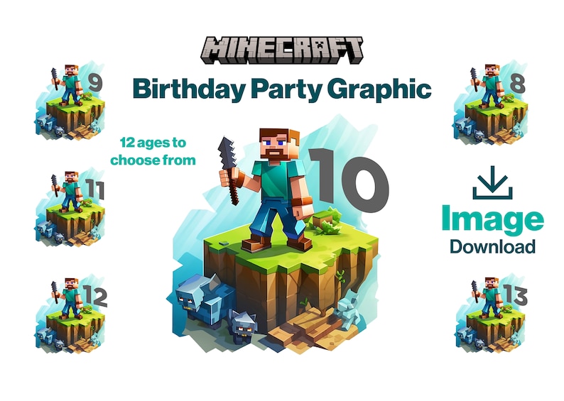 Minecraft Birthday PNG Image Download Minecraft Download Minecraft ...