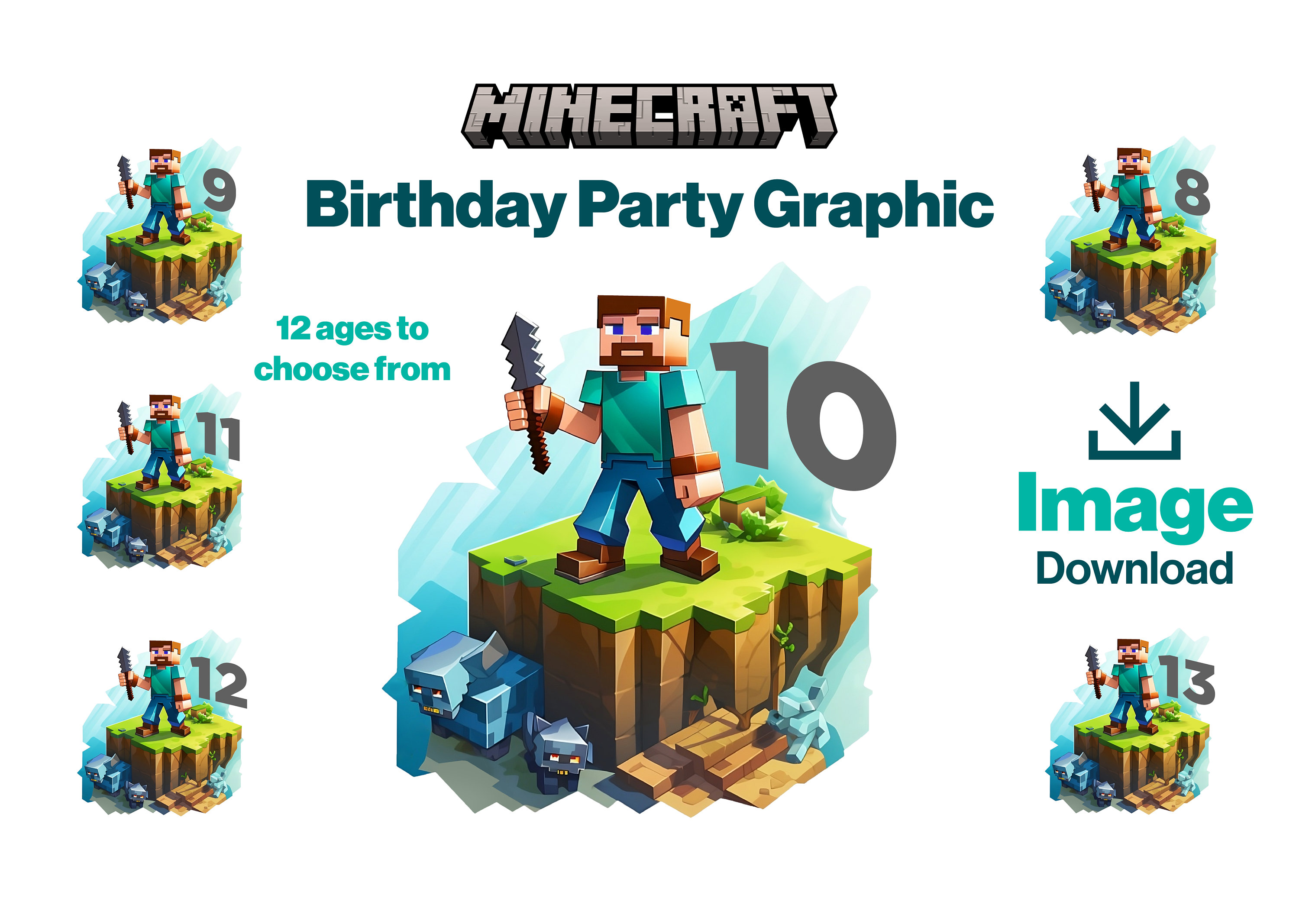 Minecraft Birthday PNG Image Download Minecraft Download Minecraft ...