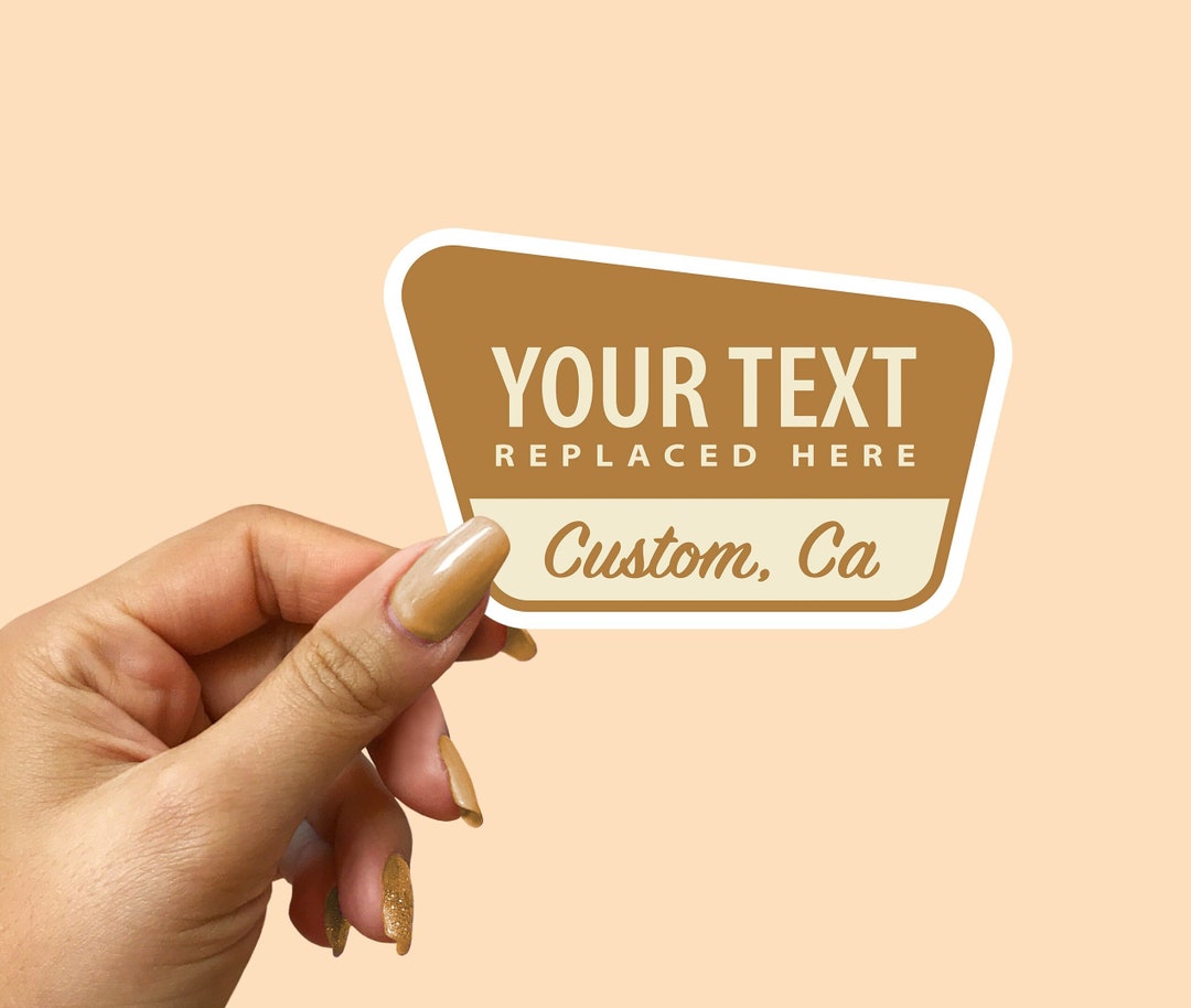 Customizable National Park Sign Sticker - Etsy