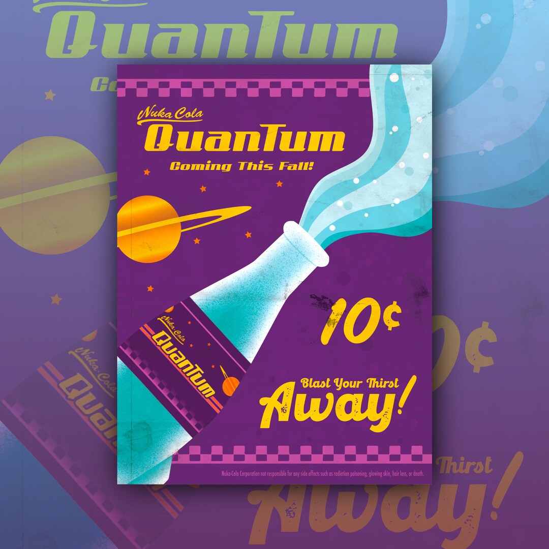 Fallout Nuka Cola Quantum Inspired Poster Fallout New Vegas - Etsy