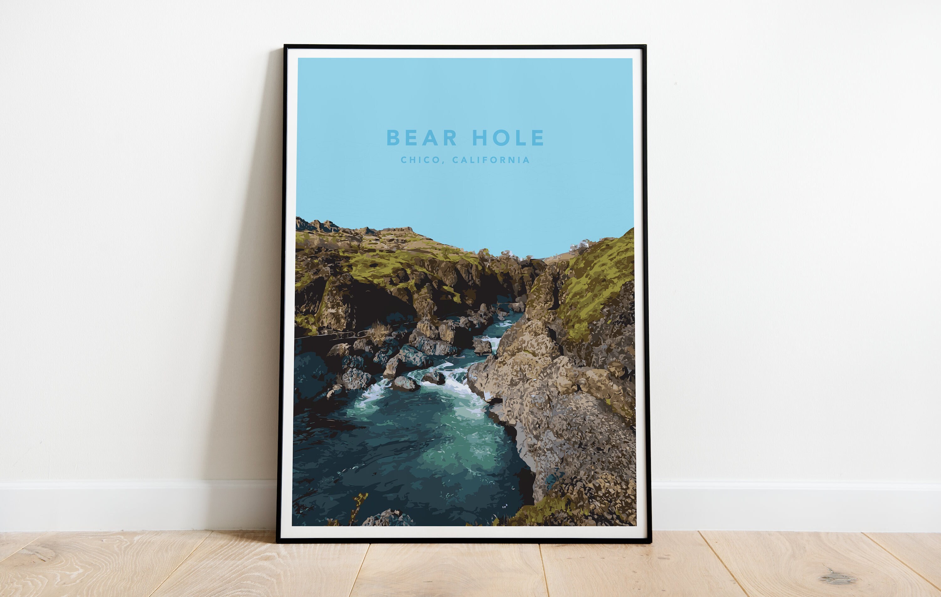 Chico California Poster Bear Hole Poster Chico Ca - Etsy