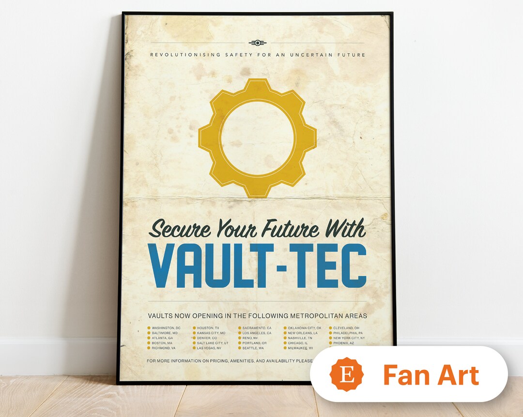 Póster de Fallout / Póster inspirado en Vault-tec Fallout / Póster de ...