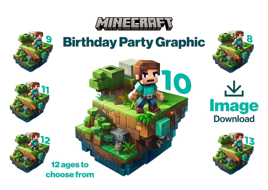 Minecraft Birthday PNG Image Download | Minecraft Download | Minecraft ...