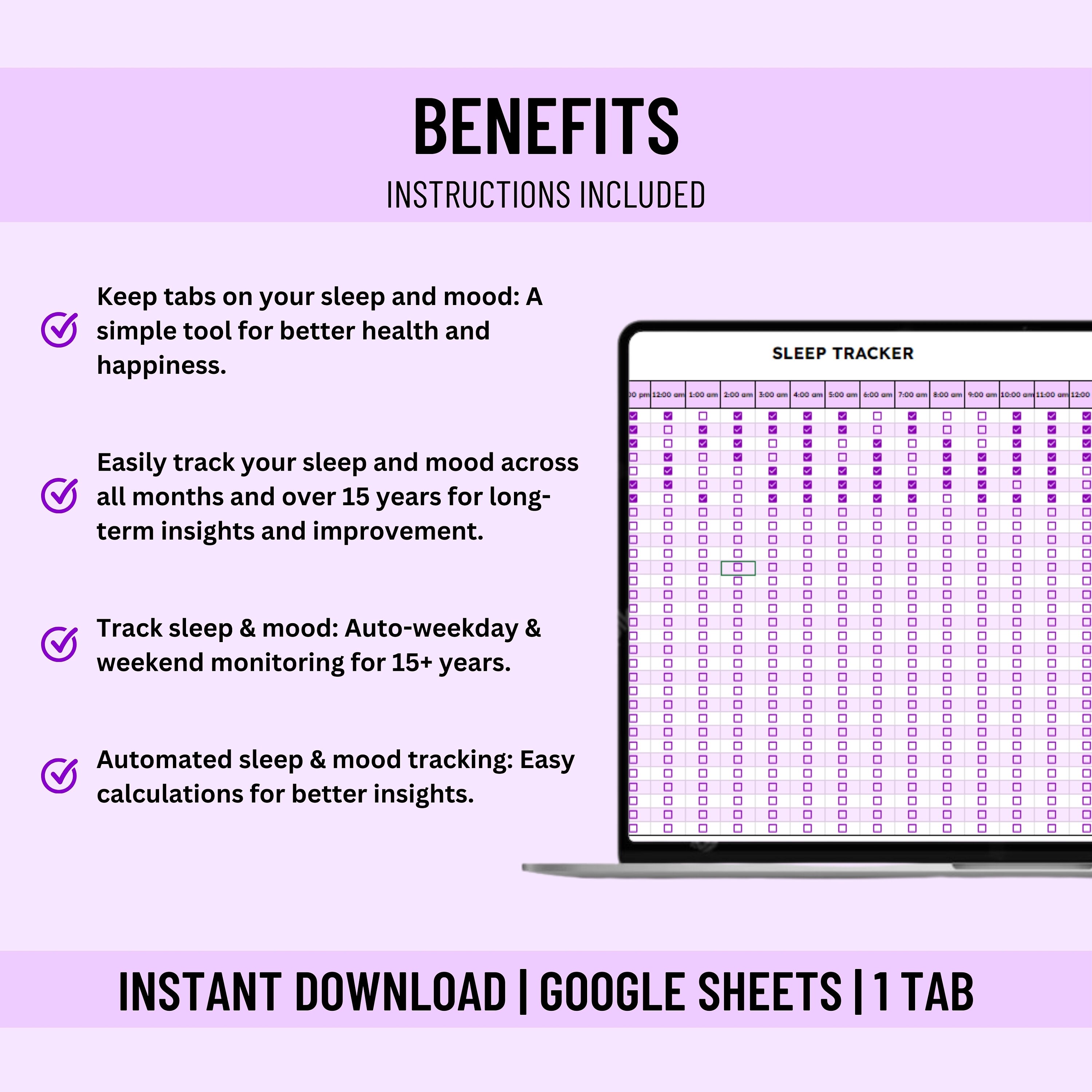 Sleep Tracker Printable | Monthly, Daily Sleep Journal Sleep Quality ...