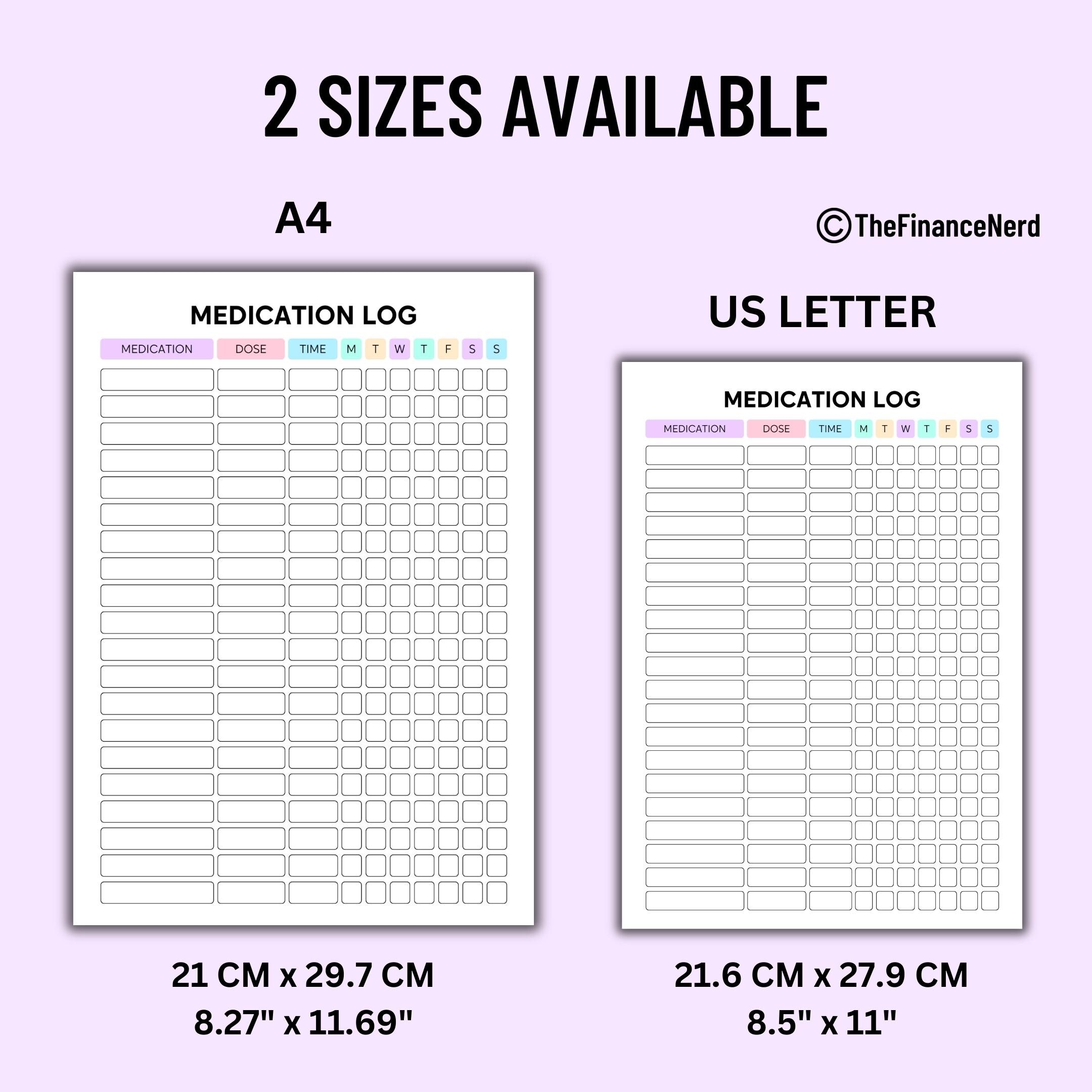 Editable Daily Medication Tracker Printable, Medication Intake Reminder ...