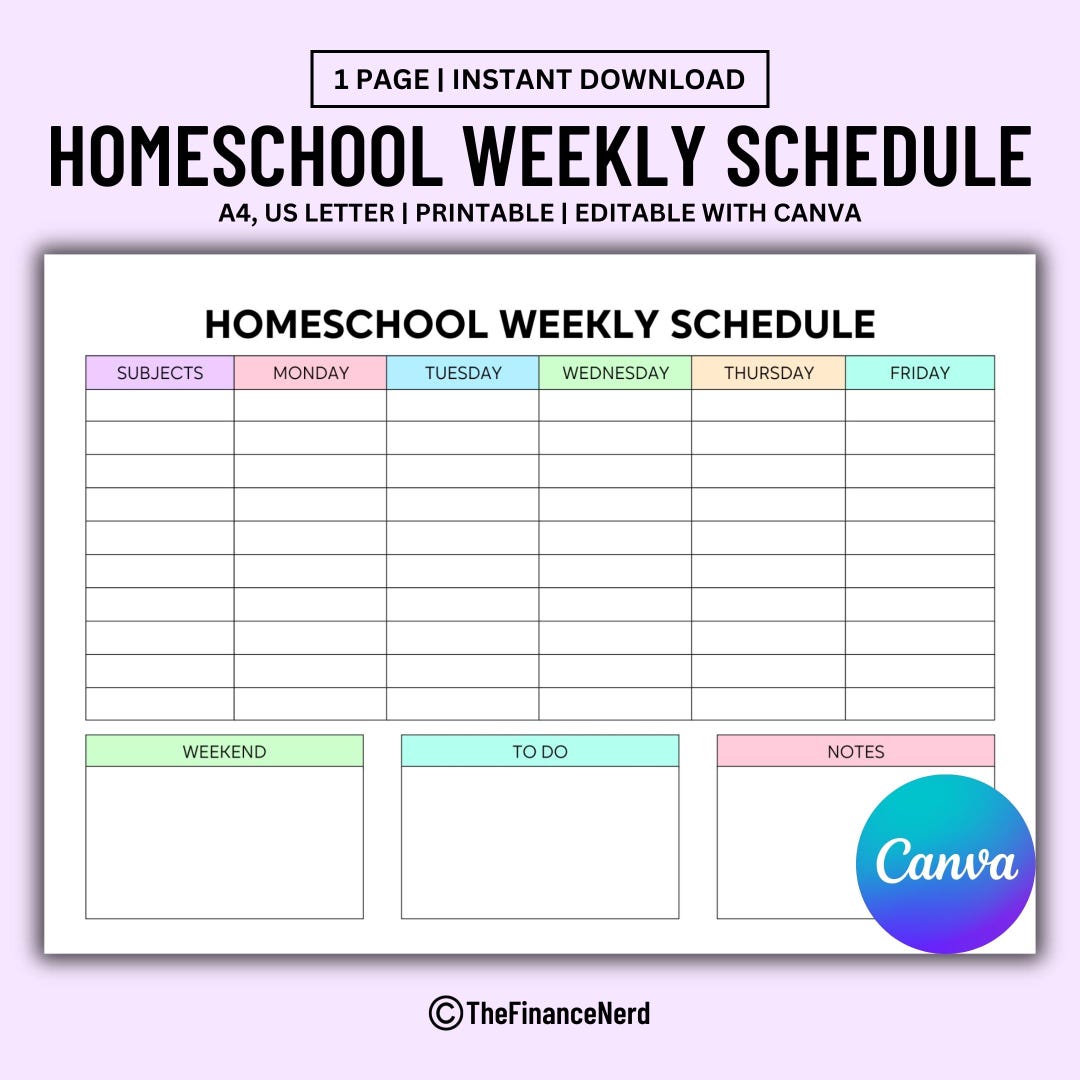 Editable Homework Log Printable, Printable Weekly Planner, Homework ...