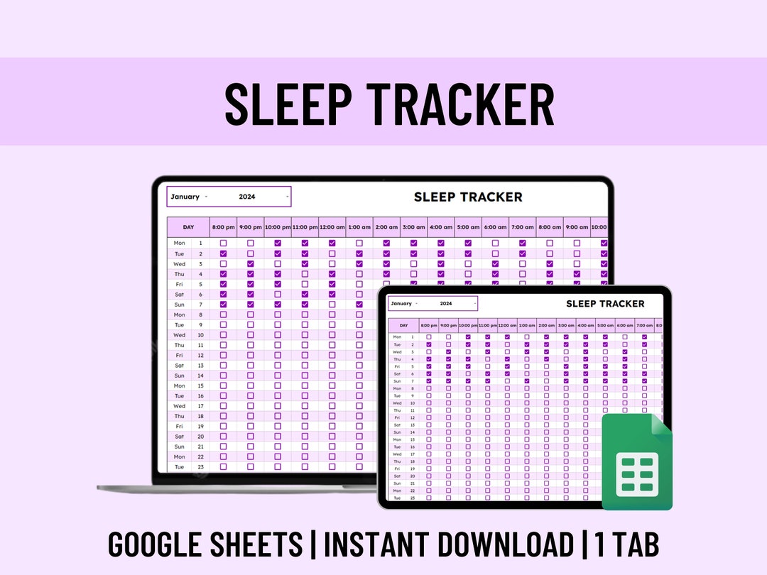 Sleep Tracker Printable Monthly, Daily Sleep Journal Sleep Quality Log ...