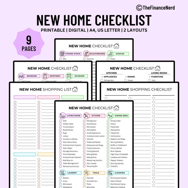 Home Checklist - Etsy