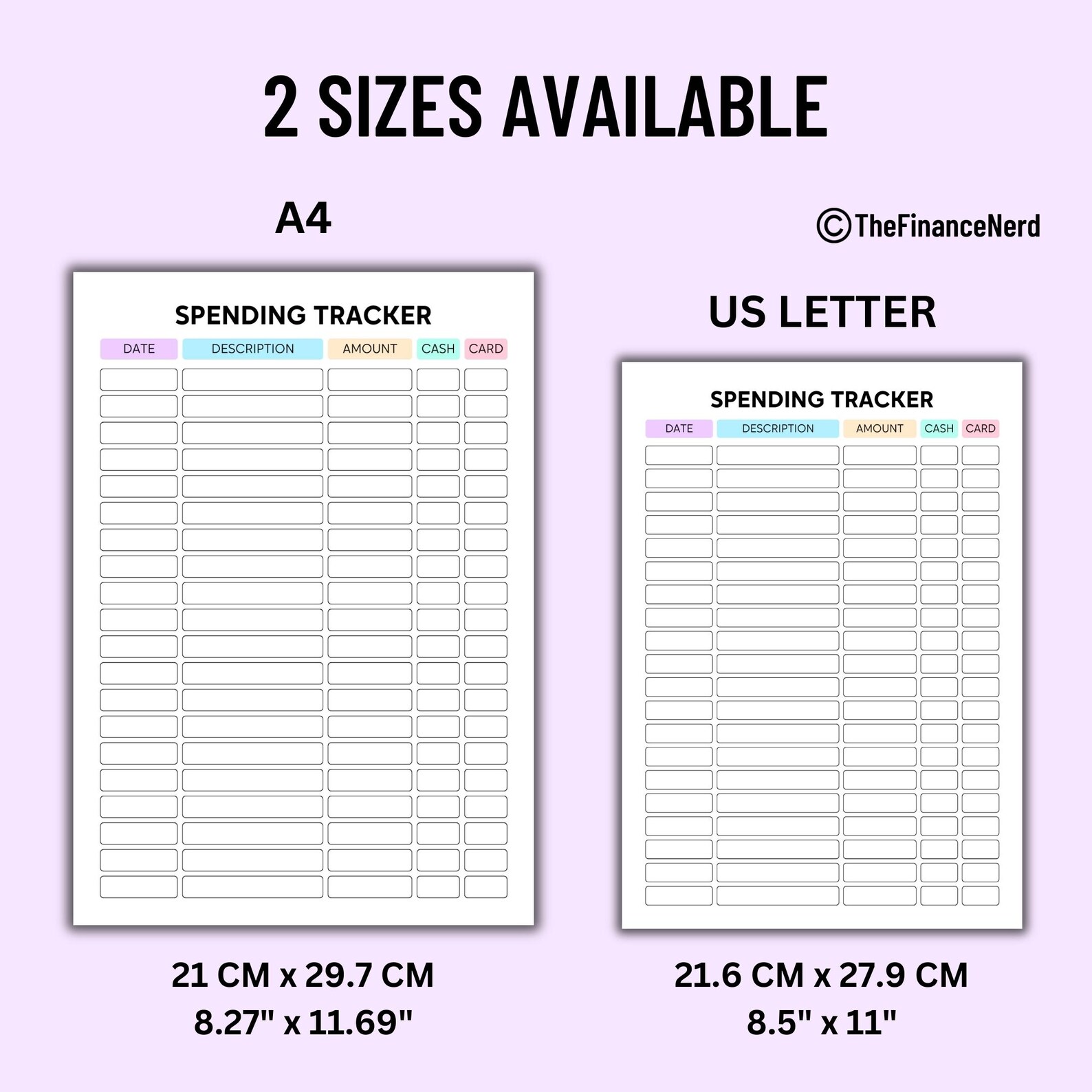 Editable Spending Tracker, Spending Log, Planner Page, Finance Tracker ...