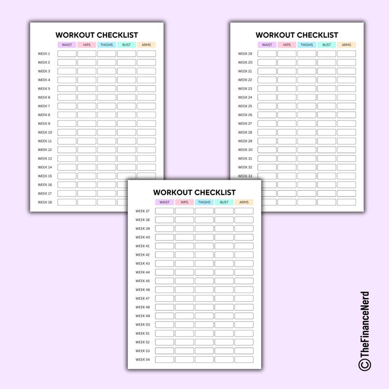 Editable Workout Tracker Printable, Daily Exercise Log, Fitness Journal ...