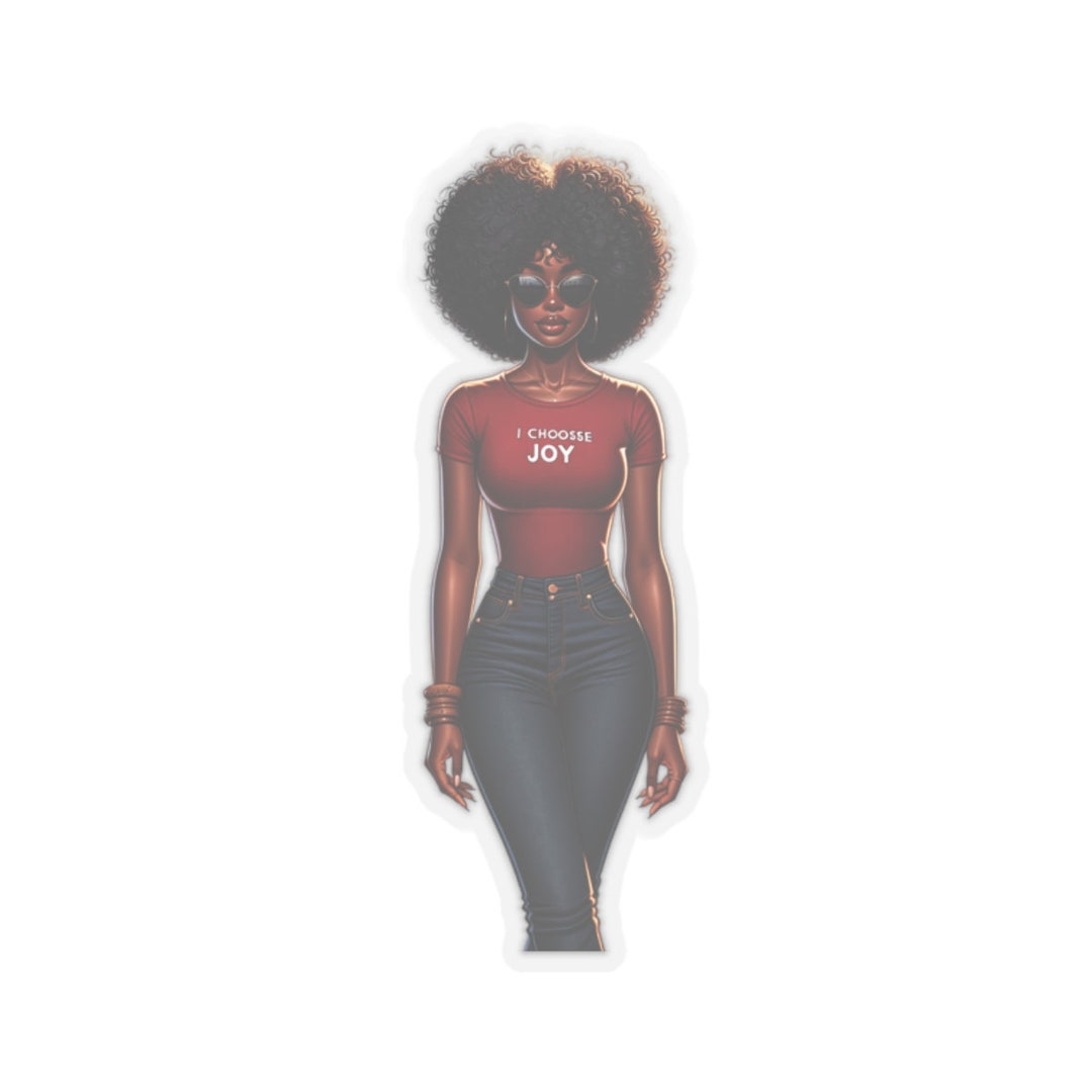 Ebony Black Girl Magic Dark Girl Sticker for Computer - Etsy