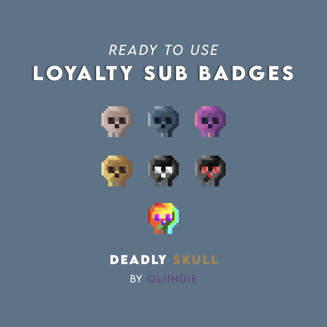 Stream Loyatly Badges: Deadly Skull - Etsy