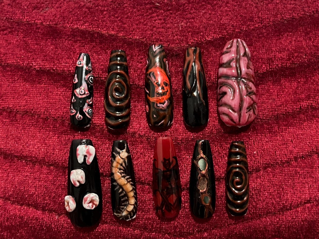 Brain Spiral Nails - Etsy