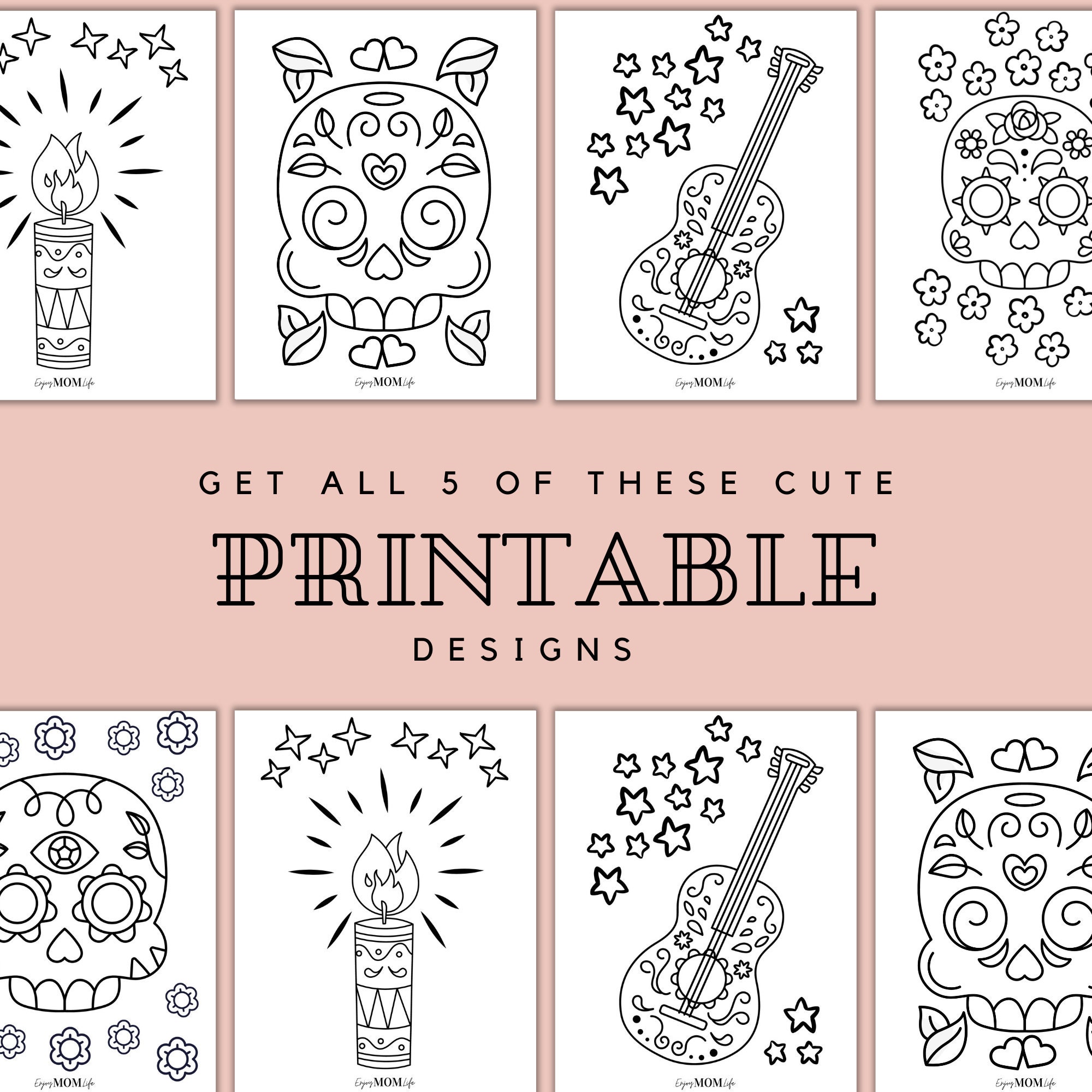 Dia De Los Muertos Coloring Pages, Day of the Dead Coloring Sheets ...