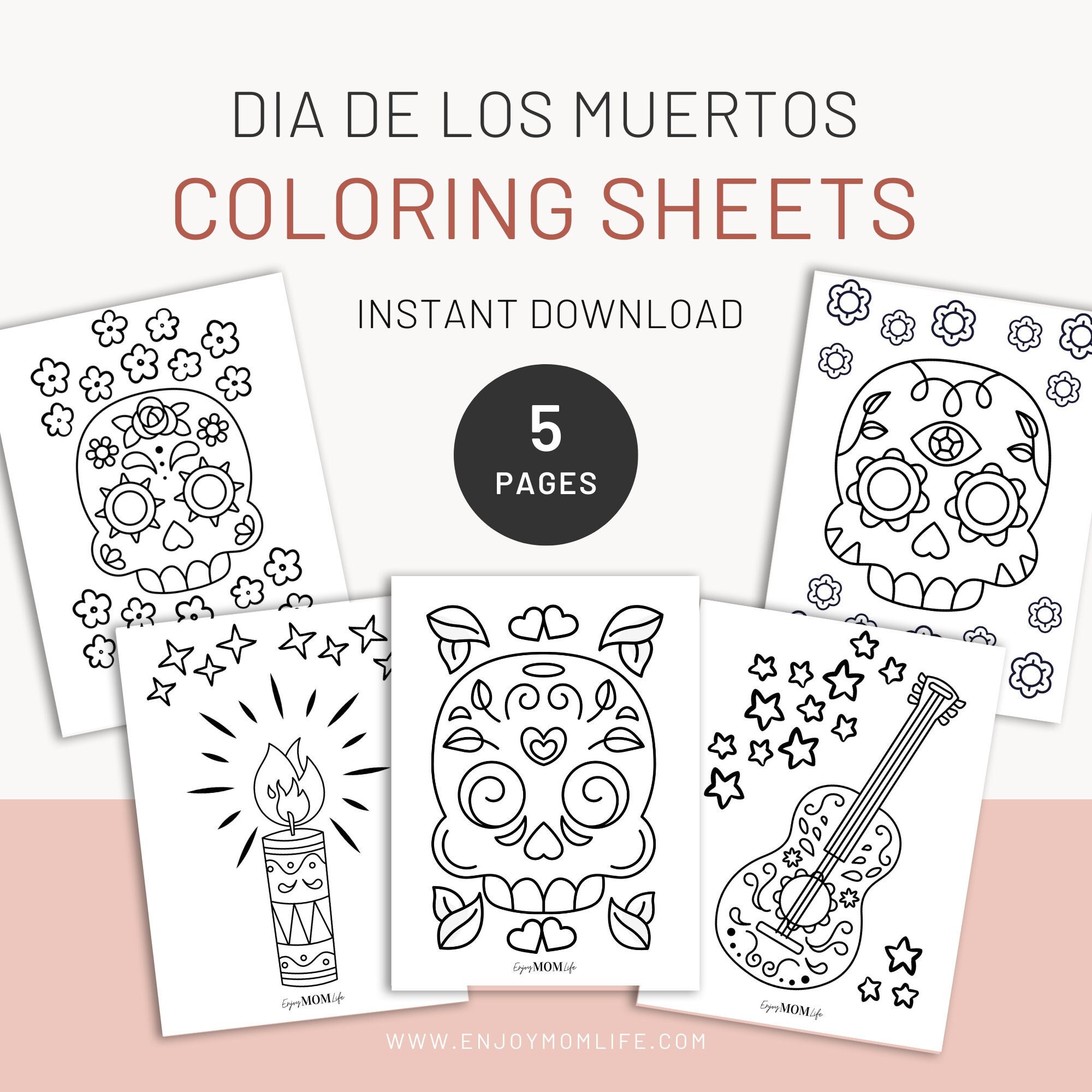 Dia De Los Muertos Coloring Pages, Day of the Dead Coloring Sheets ...