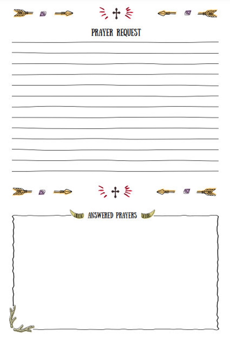 Printable prayer Request Journal - Etsy