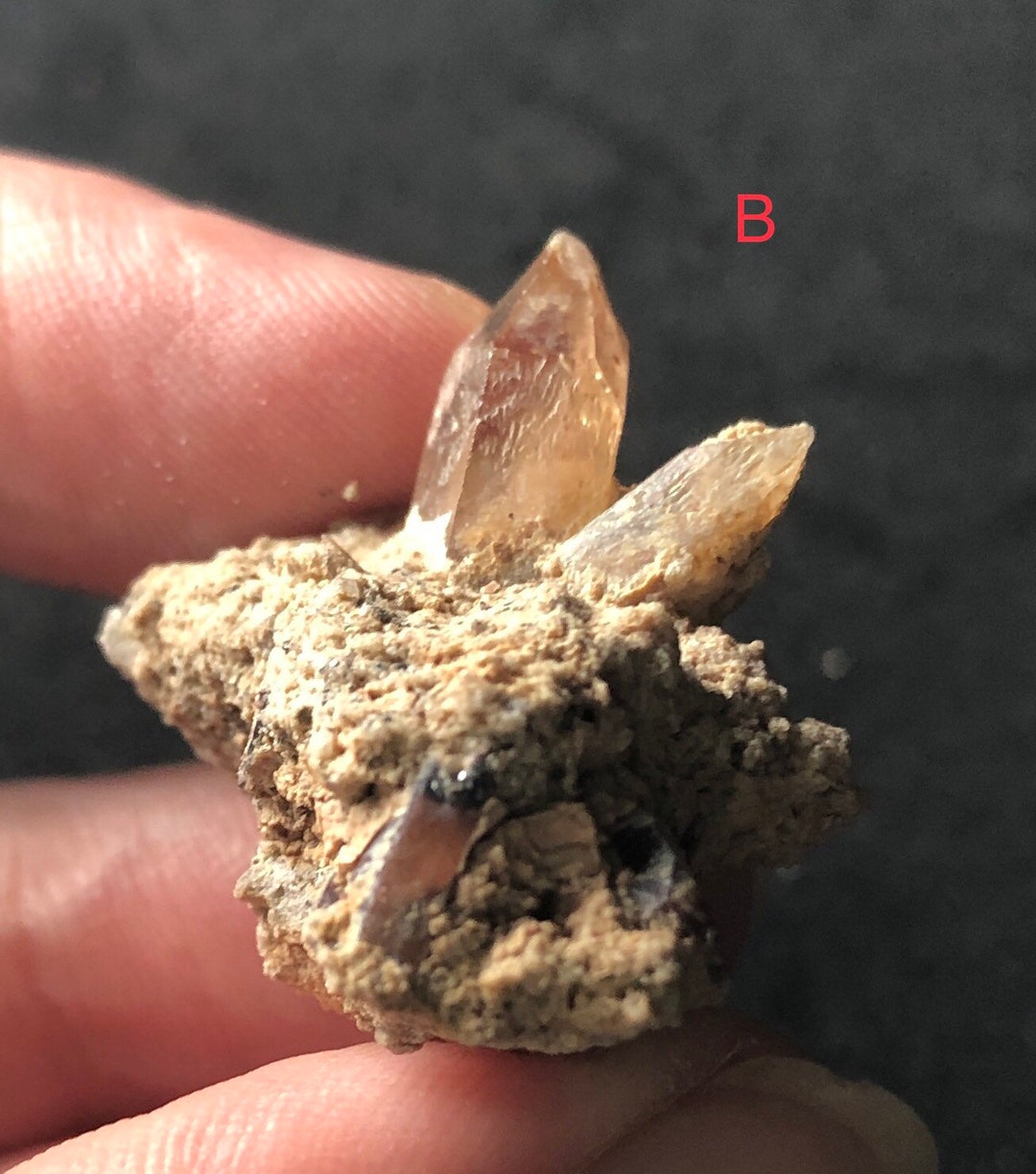 Red Rutile Stained Imperial Topaz Clusters (in Matrix); Champagne Amber ...