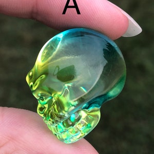 Colorful Glass Aura Mini Skulls; Multi-color Transparent Skull - Etsy