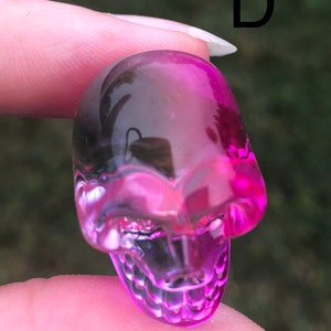 Colorful Glass Aura Mini Skulls; Multi-color Transparent Skull - Etsy