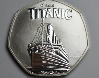 1912 TITANIC Worlds Largest Ship U.S. Mint Kennedy Half Dollar Coin ...
