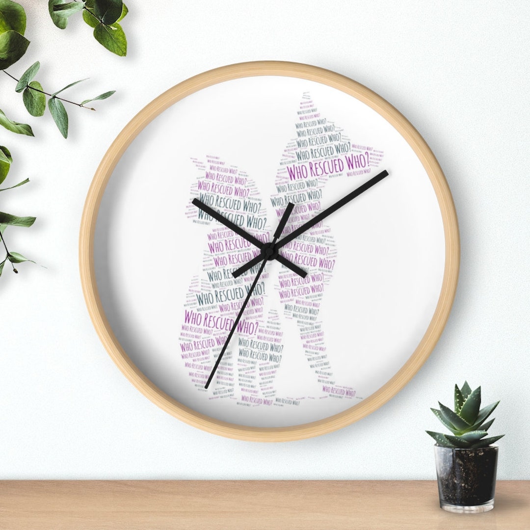 Wooden Wall Clock, Word Art Clock, Wall Decor, Gift for Cat & Dog ...