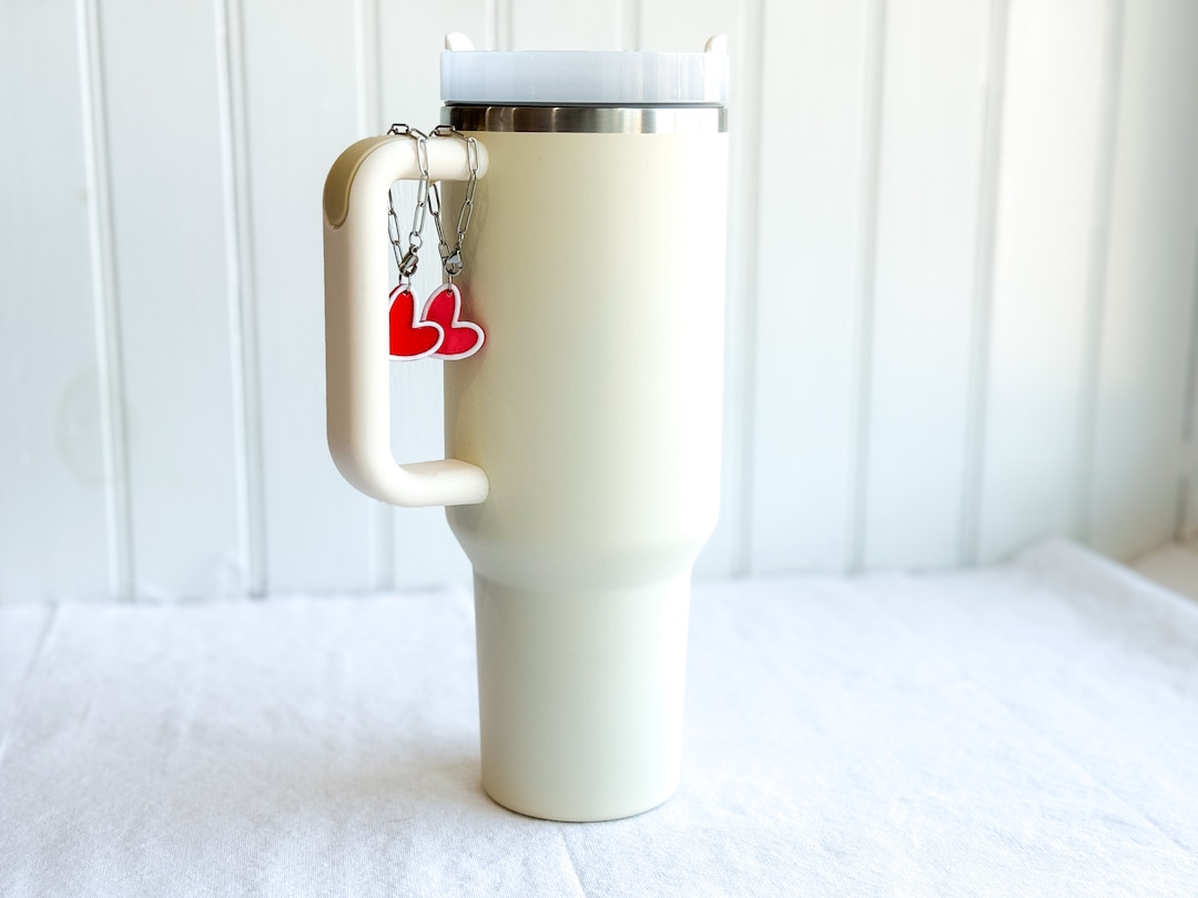 Red Heart Stanley Cup Charm, Valentines Charm, Stanley Cup Keychain ...