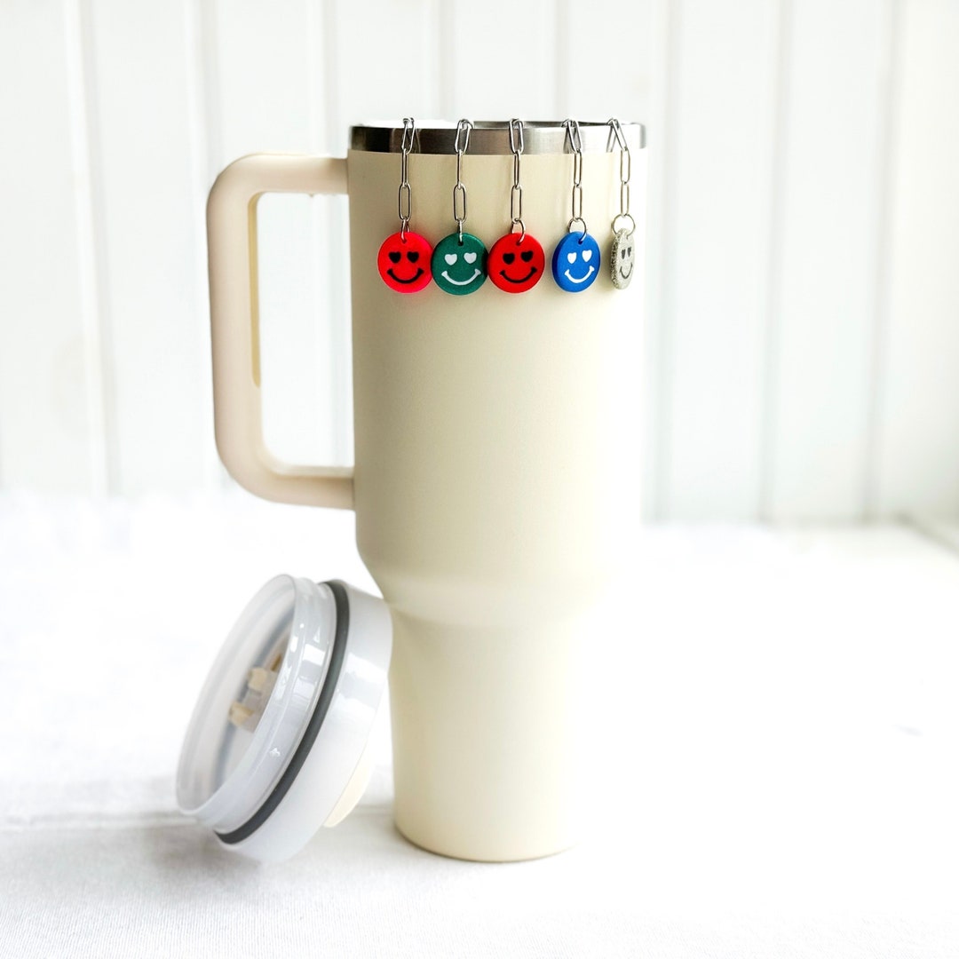 Smiley Face Charm, Polymer Clay Charm, Stanley Cup Charms, Stanley ...
