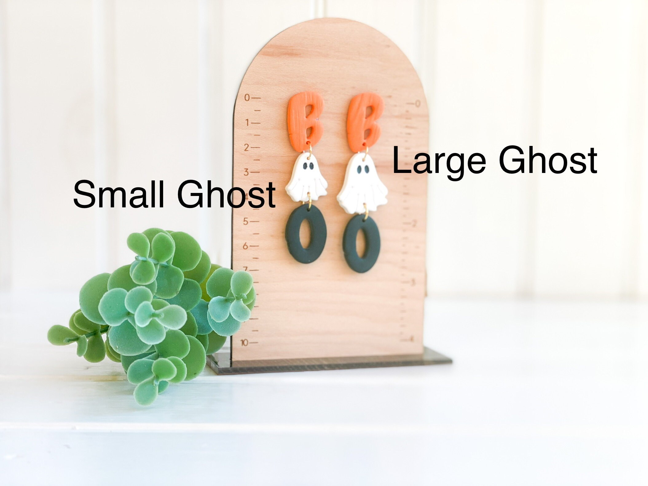 BOO Earrings, Halloween Clay Earrings, Ghost Earrings, Handmade Gifts ...