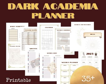 Dark Light Academia Notes Pages A5 Letter Size Academia - Etsy