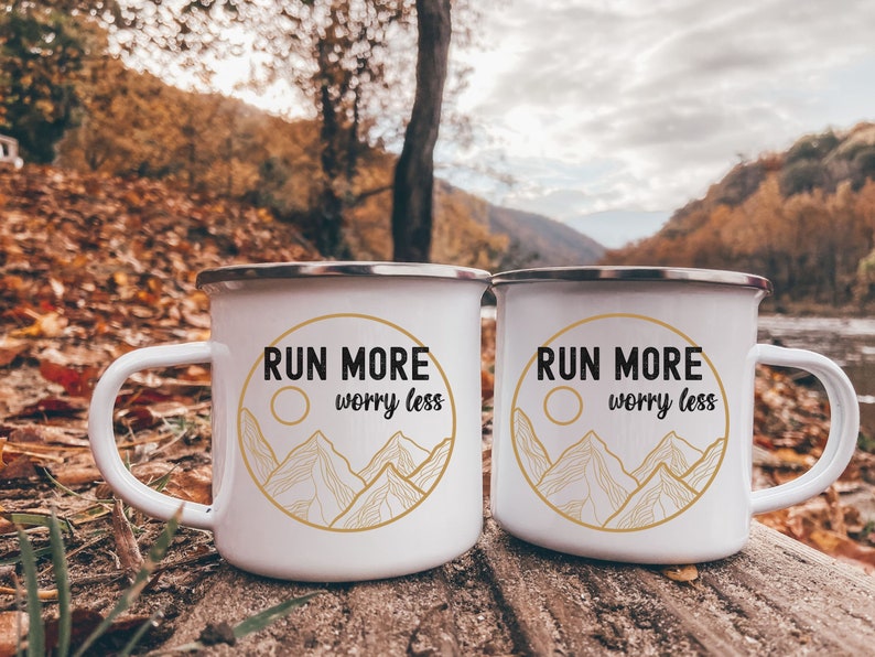 Run More Worry Less, Running Mug, Runner Gift, Gifts for Runners, Funny ...