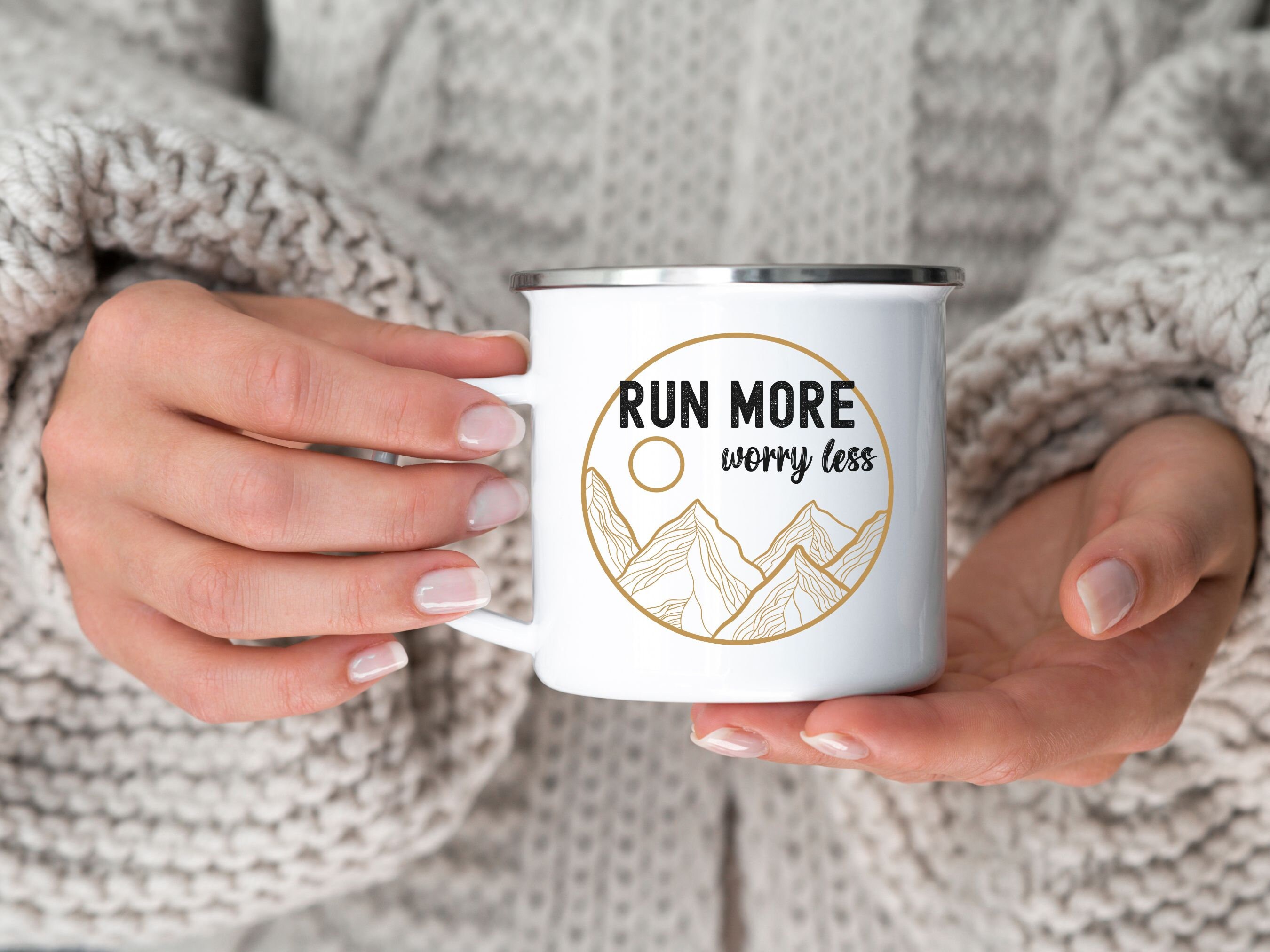Run More Worry Less, Running Mug, Runner Gift, Gifts for Runners, Funny ...