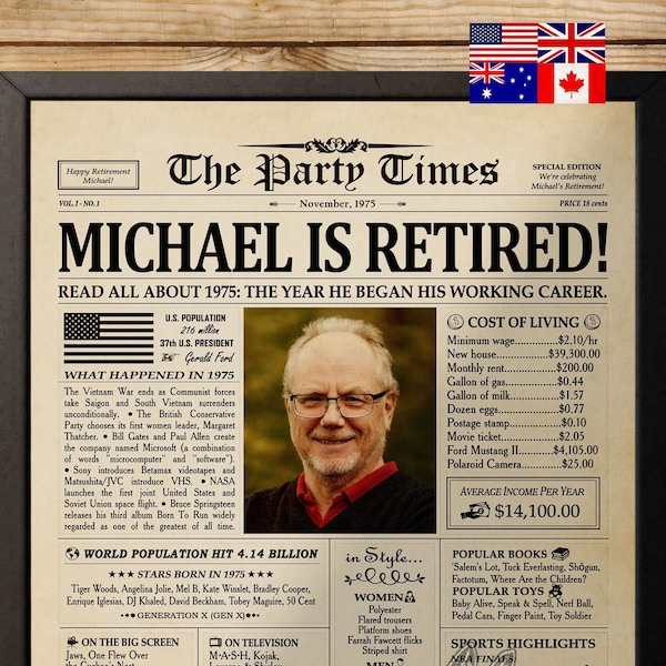 Retirement Men Newspaper - Etsy