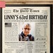 63rd Birthday Newspaper Poster Sign Personalized Birthday - Etsy